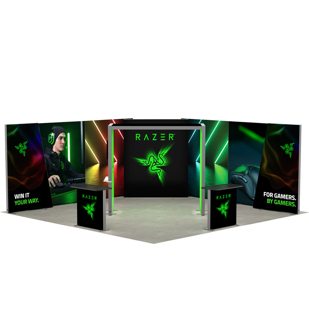 20ft FireFly Pavilion Lightbox - TradeShowBooth.com