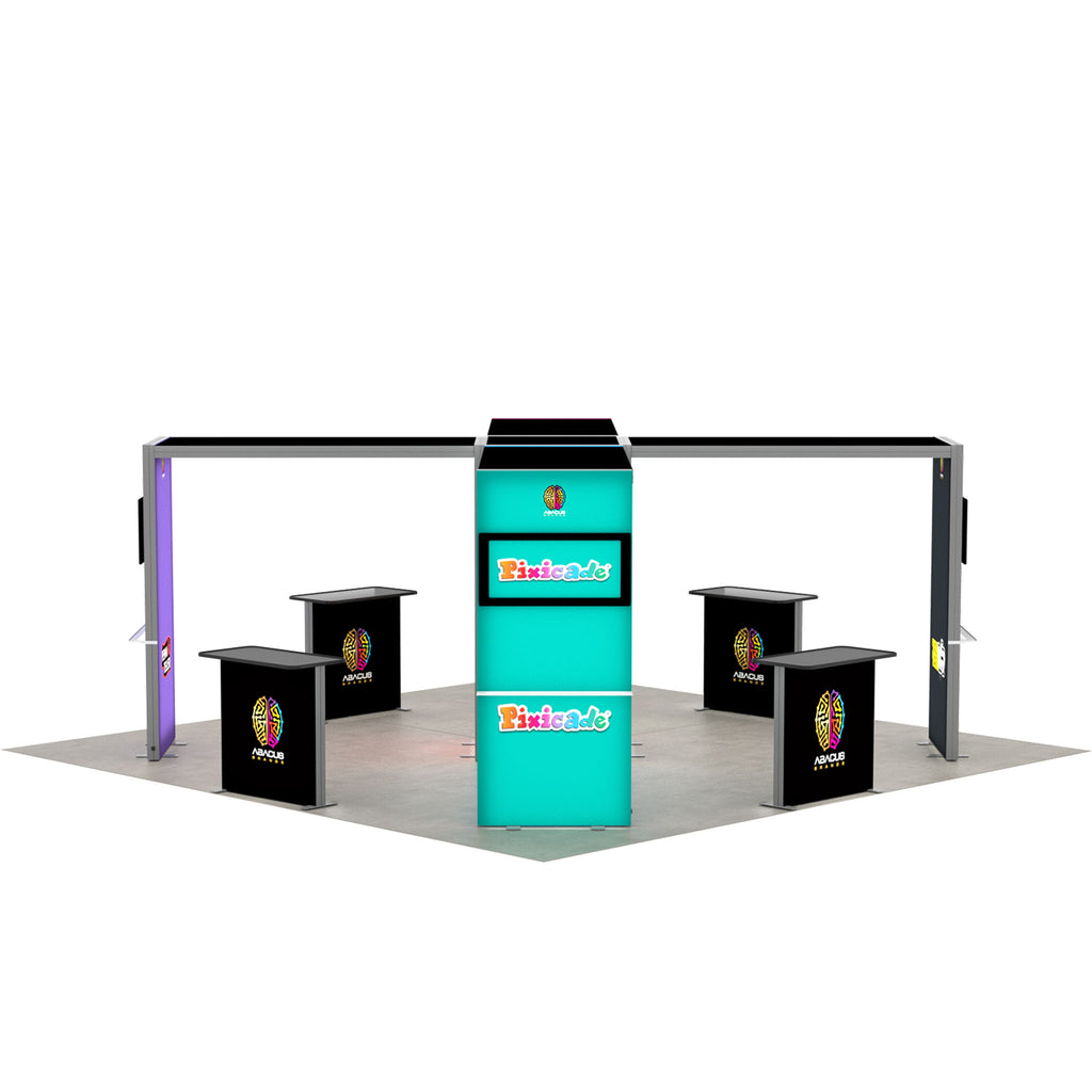 20ft FireFly Quartet Lightbox - TradeShowBooth.com