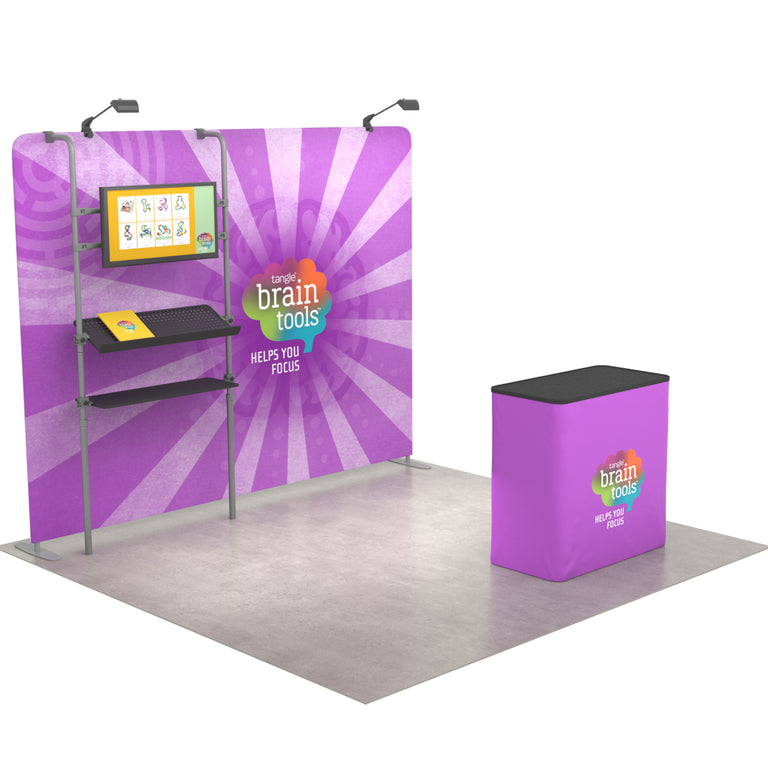 10ft QuickZip Showcase Trade Show Booth - TradeShowBooth.com