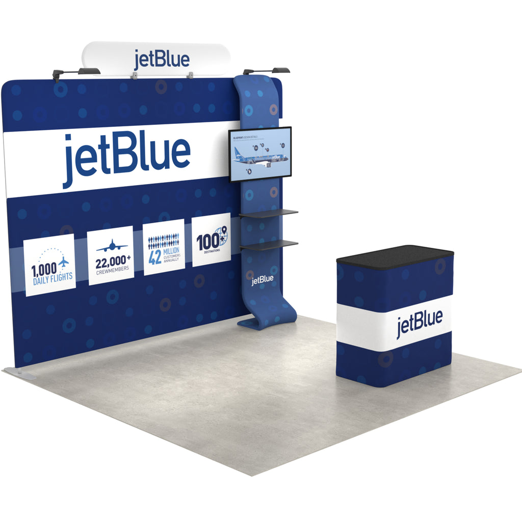 10ft QuickZip MAX - Straight Trade Show Booth - TradeShowBooth.com