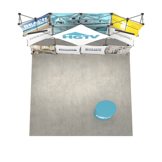 10ft 3D Snap-Up Kit A - Portable Pop-Up Display - TradeShowBooth.com