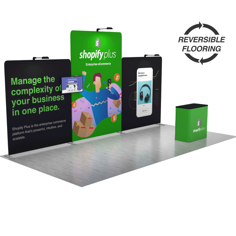 20ft QuickZip™ - Supreme Portable Trade Show Booth - TradeShowBooth.com