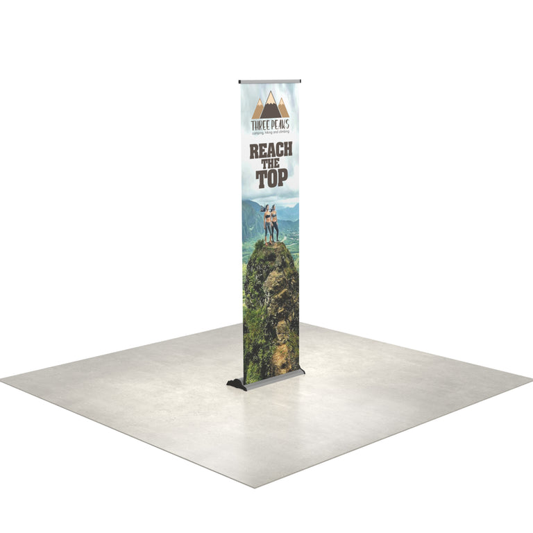 Silver Step - Premium Retractable Banner Stand - TradeShowBooth.com