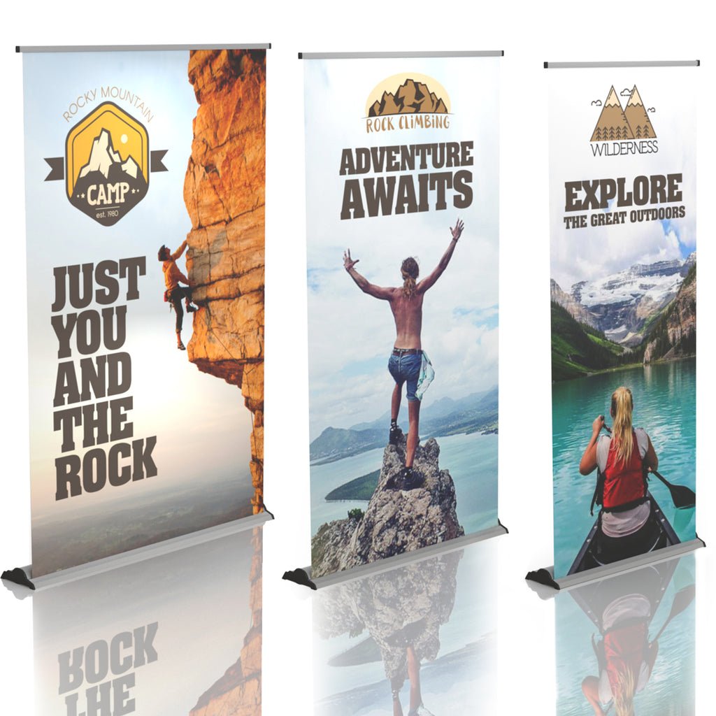 Silver Step - Premium Retractable Banner Stand - TradeShowBooth.com