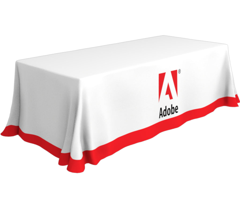 8ft Printed Table Throw - TradeShowBooth.com